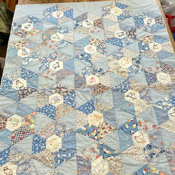 Hand Crafted | Bedding | Vintage Handmade Baby Quilt 34 X 5 | Poshmark
